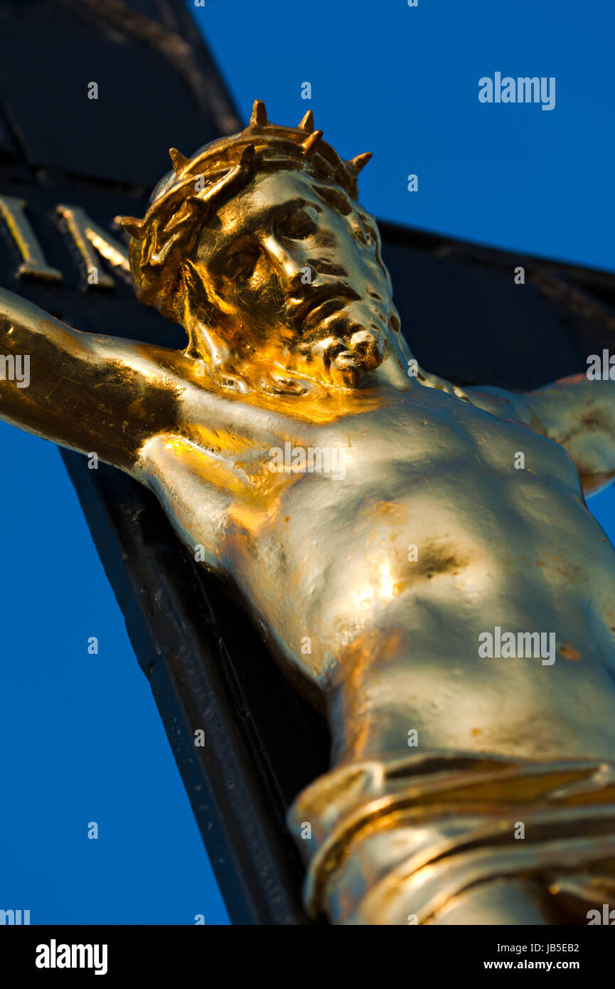 Detail photo of Jesus Christ on a cross Stock Photo - Alamy