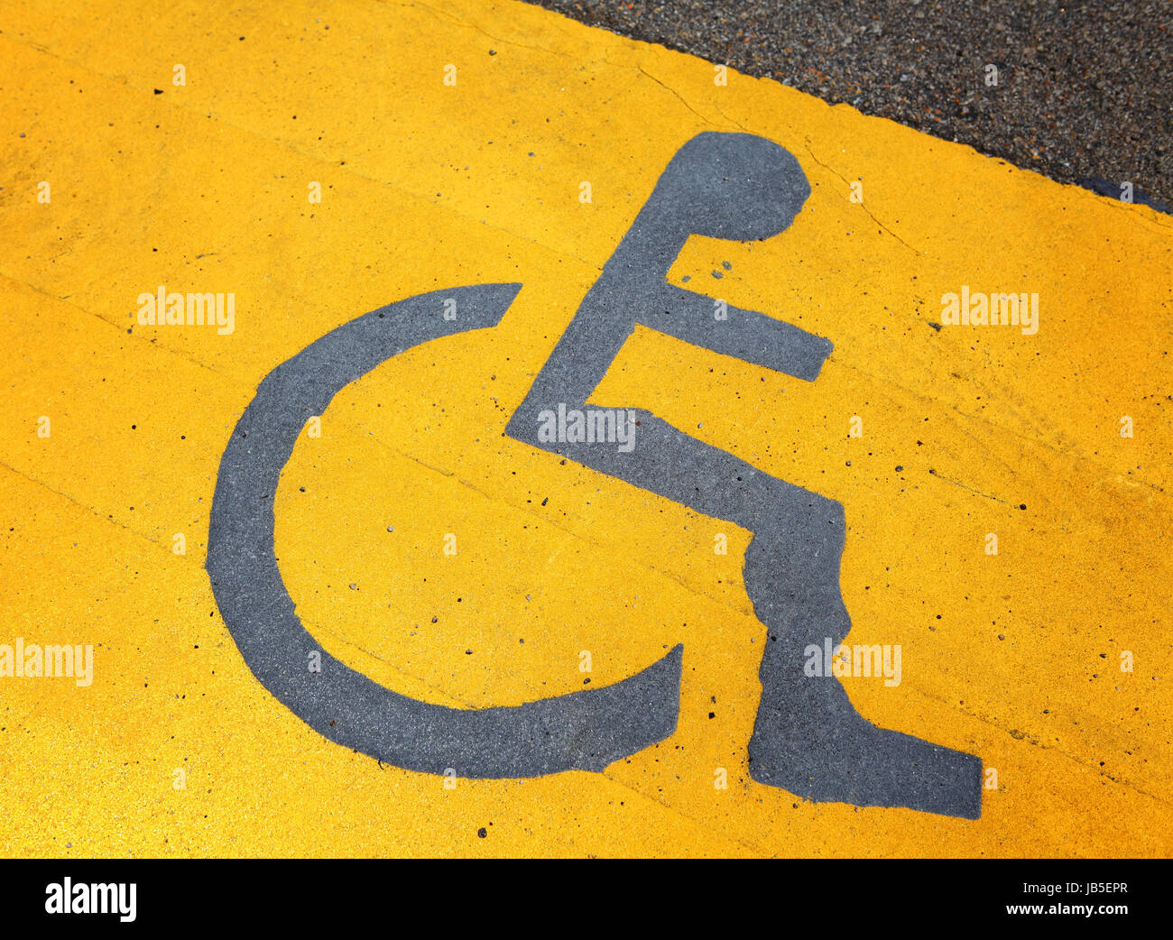 Signage for disable person Stock Photo - Alamy