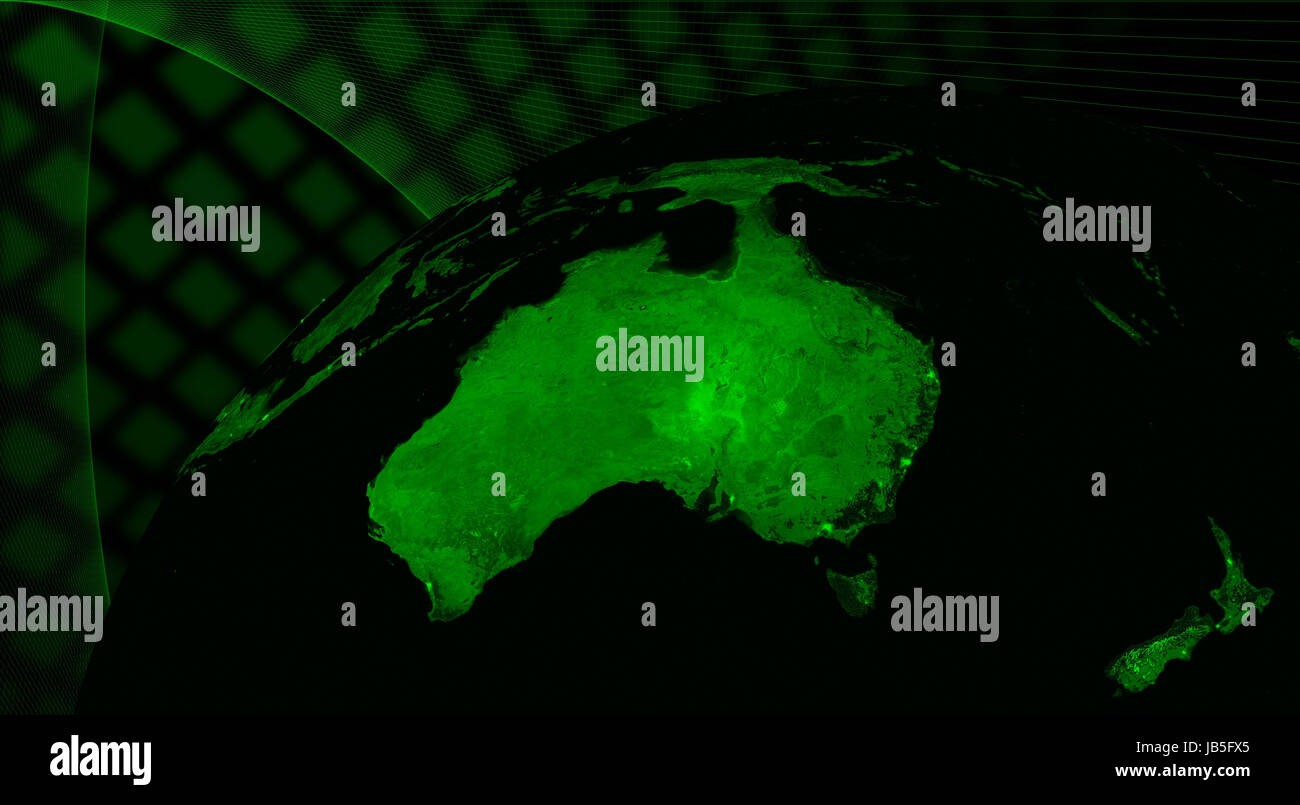 Australia technology concept. Elements of this image furnished by NASA ...