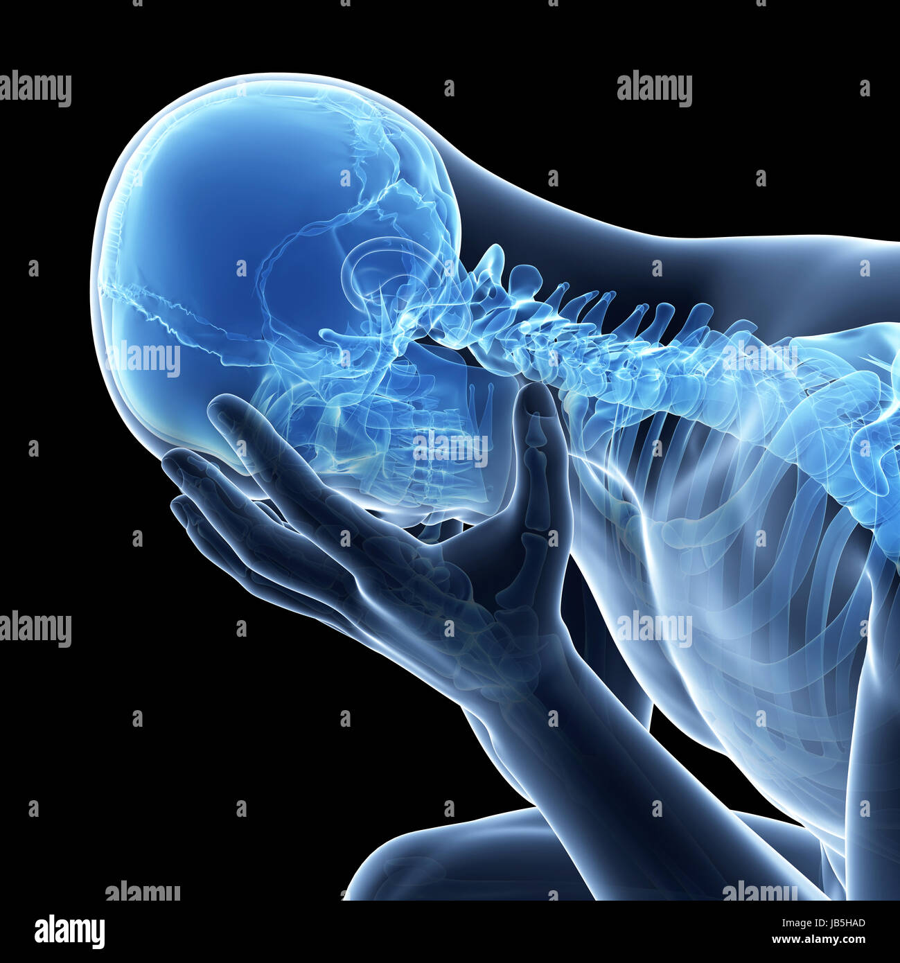 depression illustration - visible anatomy Stock Photo - Alamy