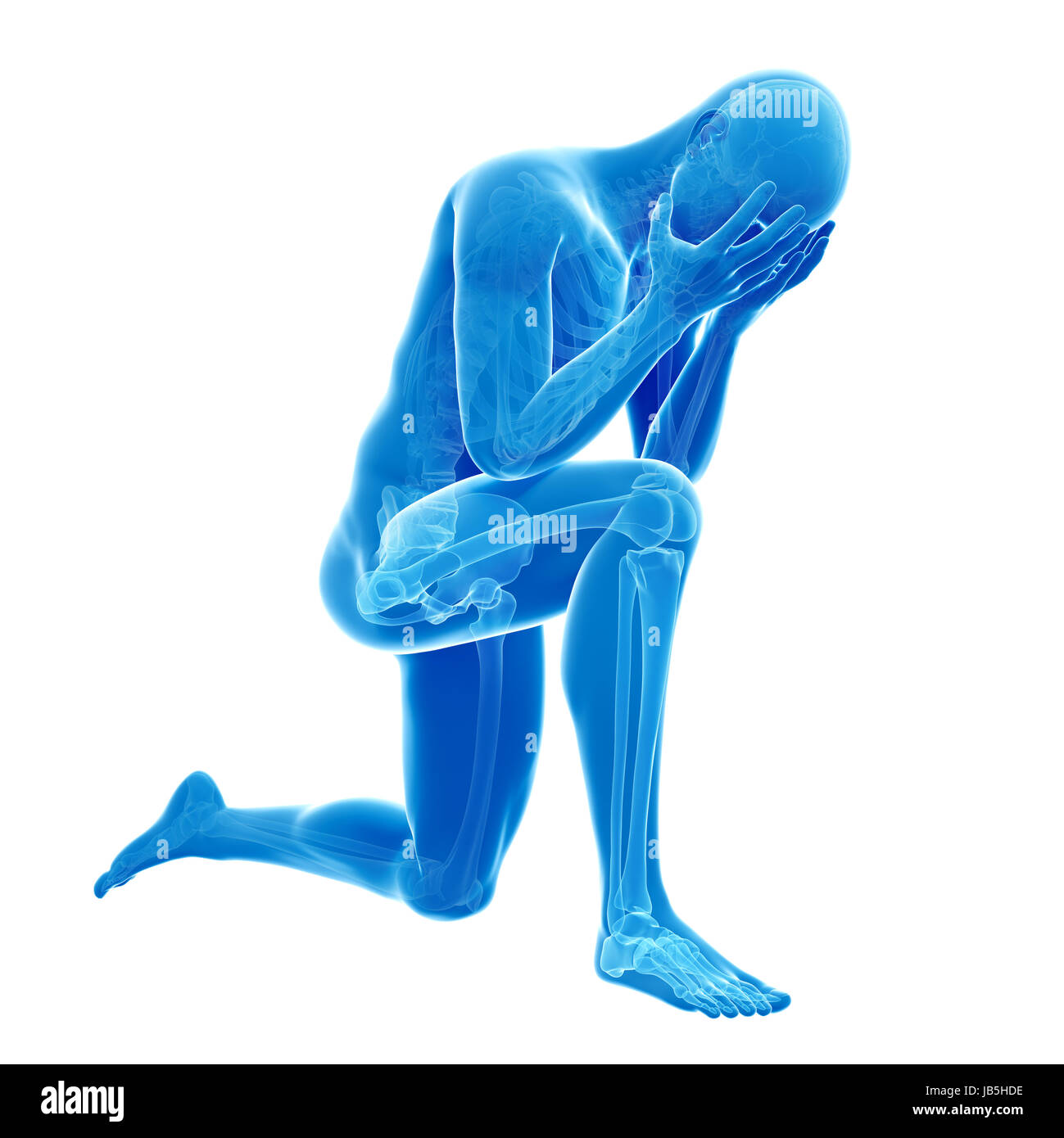 depression illustration - visible anatomy Stock Photo - Alamy