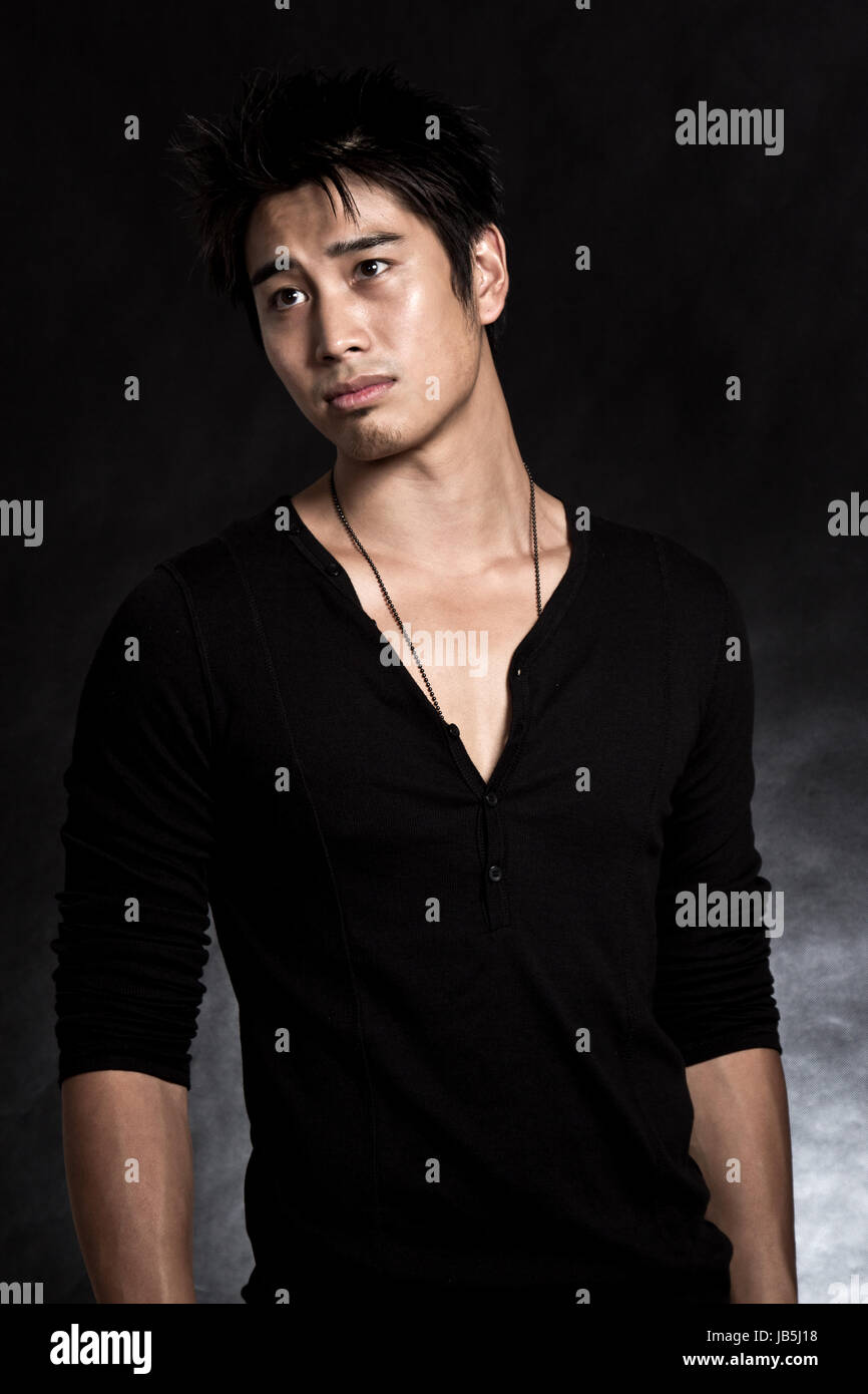 Handsome asian american man Stock Photo - Alamy