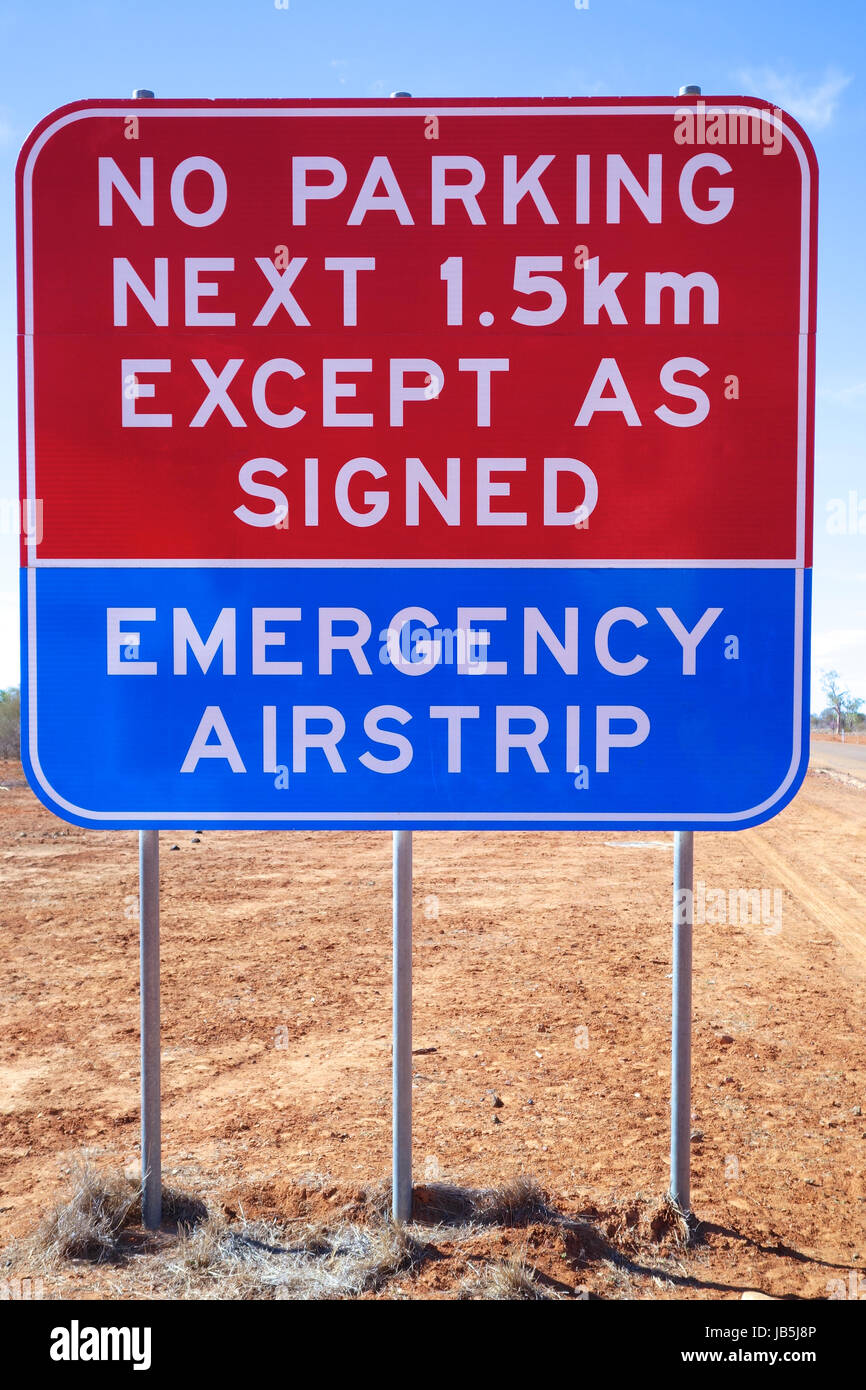 Emergency airsprip signage in outback Australia Stock Photo - Alamy