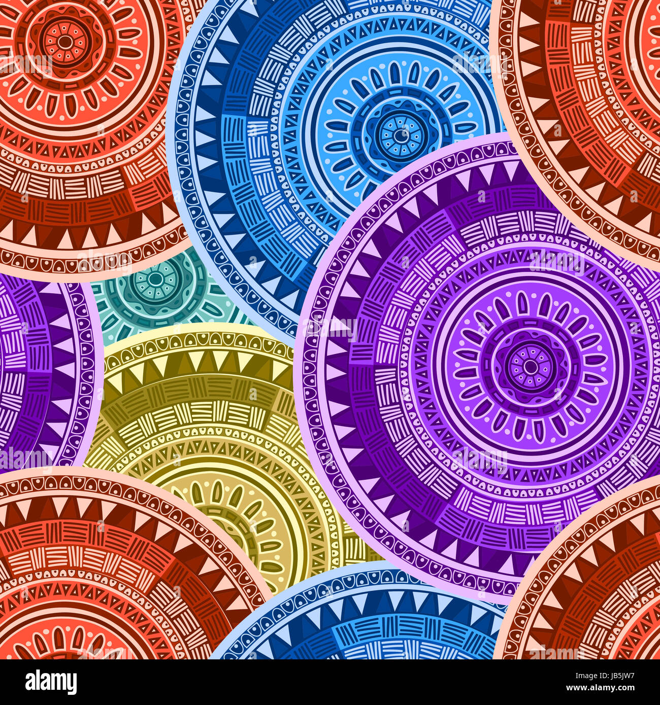 Asian motif seamless circles kimono pattern Stock Photo - Alamy