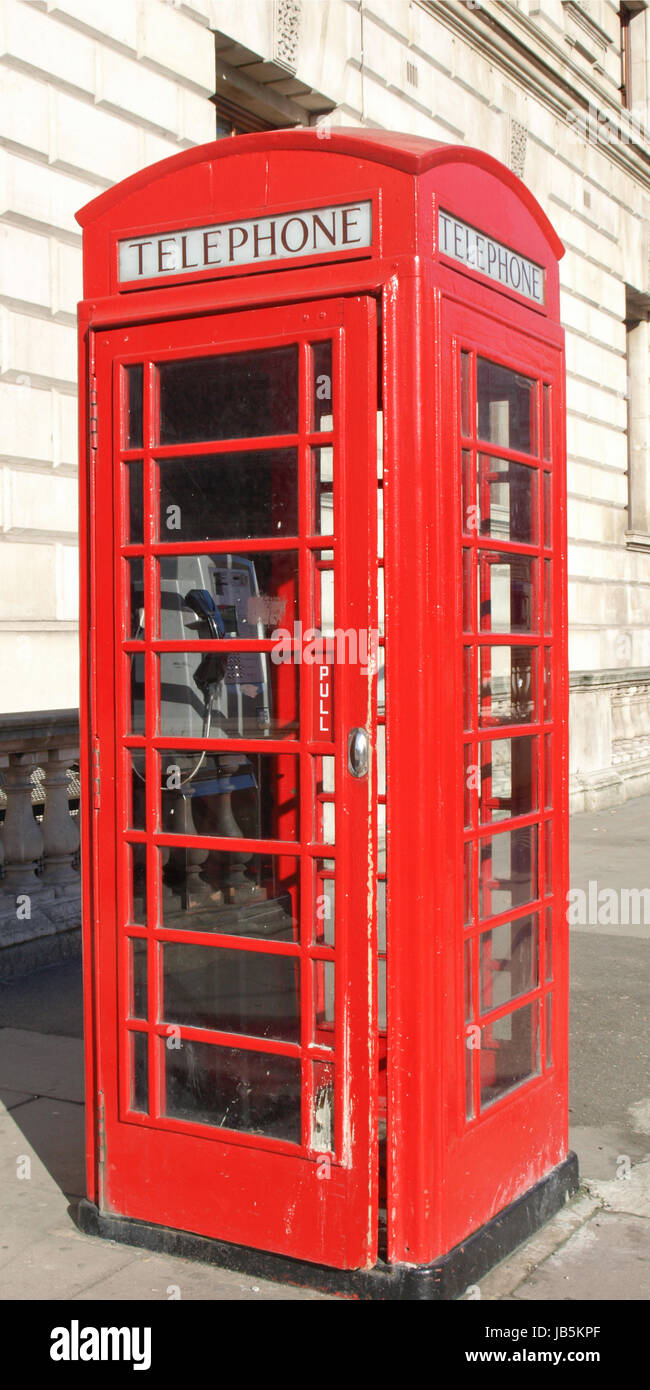Traditional Red Telephone Box in London, UK Stock Photo - Alamy
