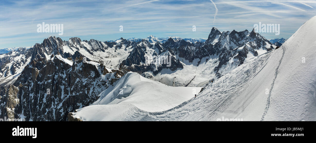 Landscape of mountain peaks in the Mont Blanc area Stock Photo - Alamy
