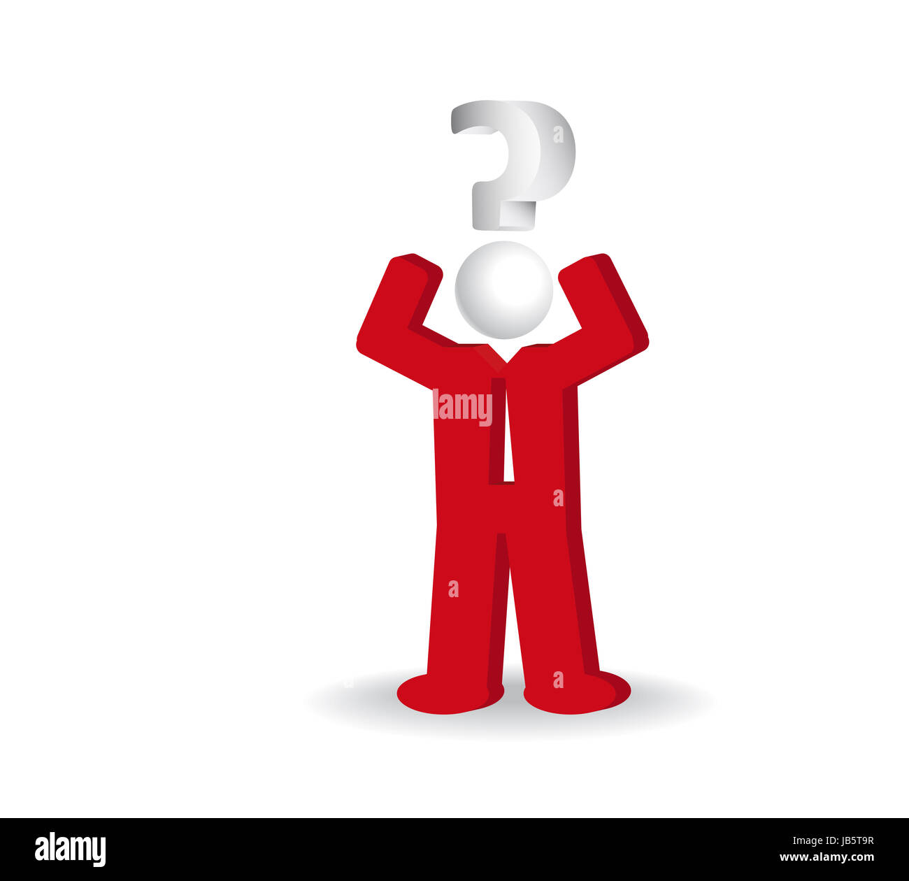 Business man, person and question mark. Confusion, vector format Stock ...