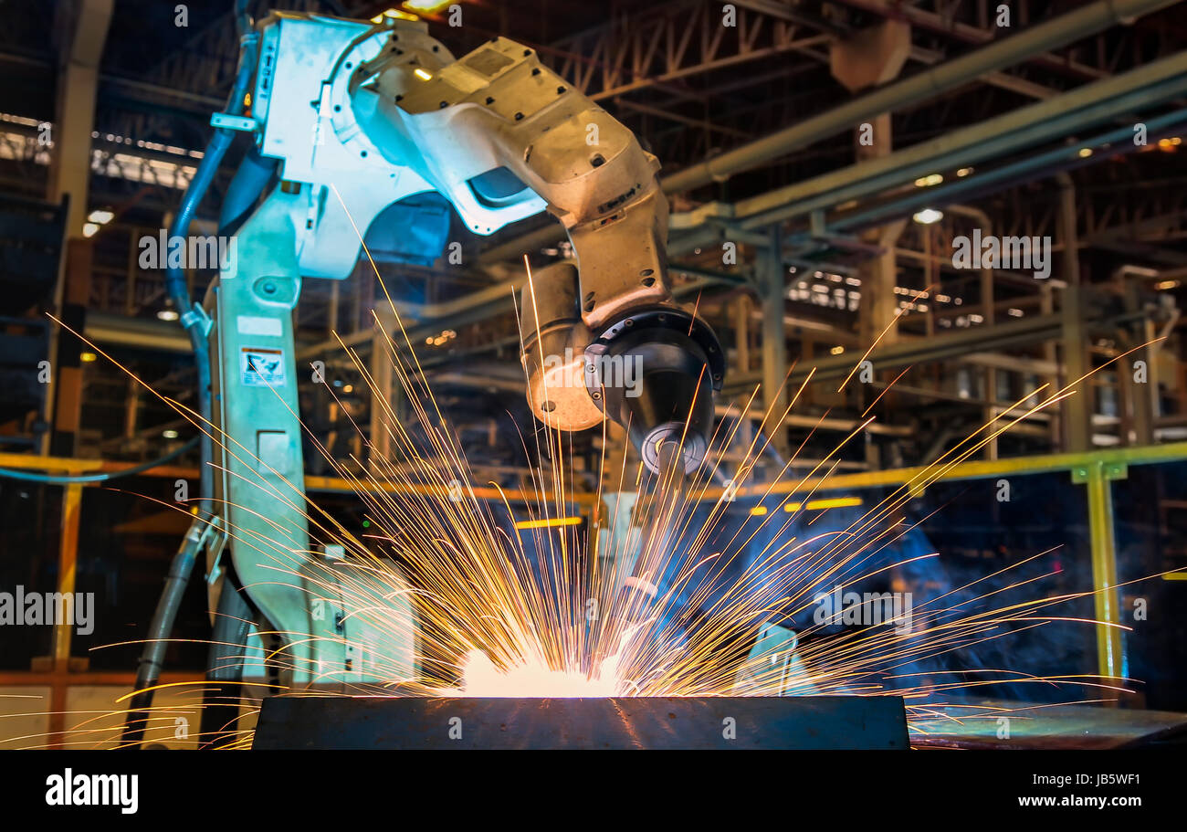 Electric welding robot factory hi-res stock photography and images - Alamy