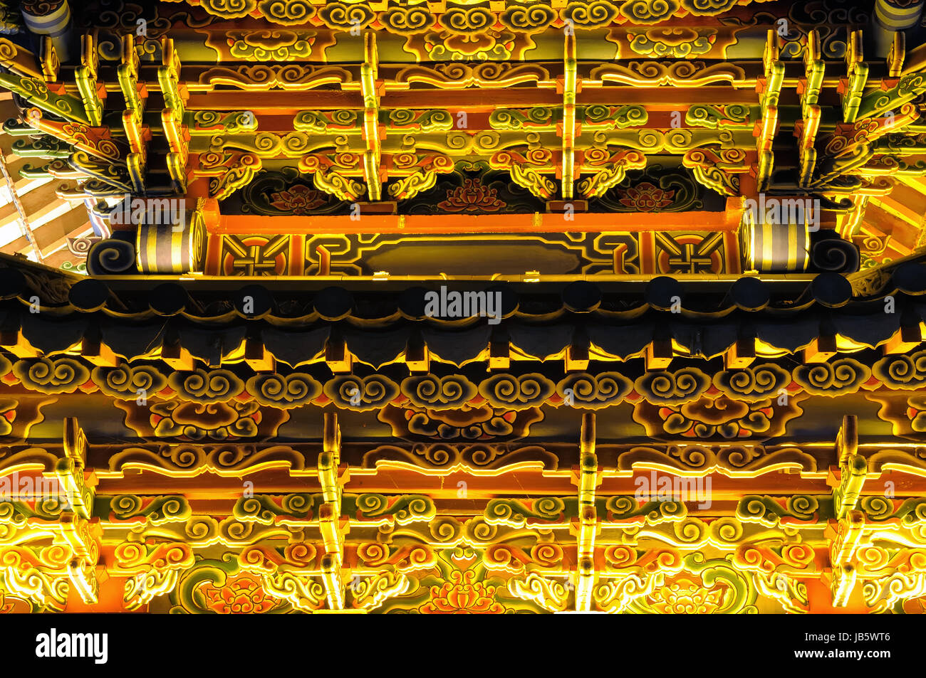 Dali old city, Main Gate on the night to the city, China. Yunnan ...