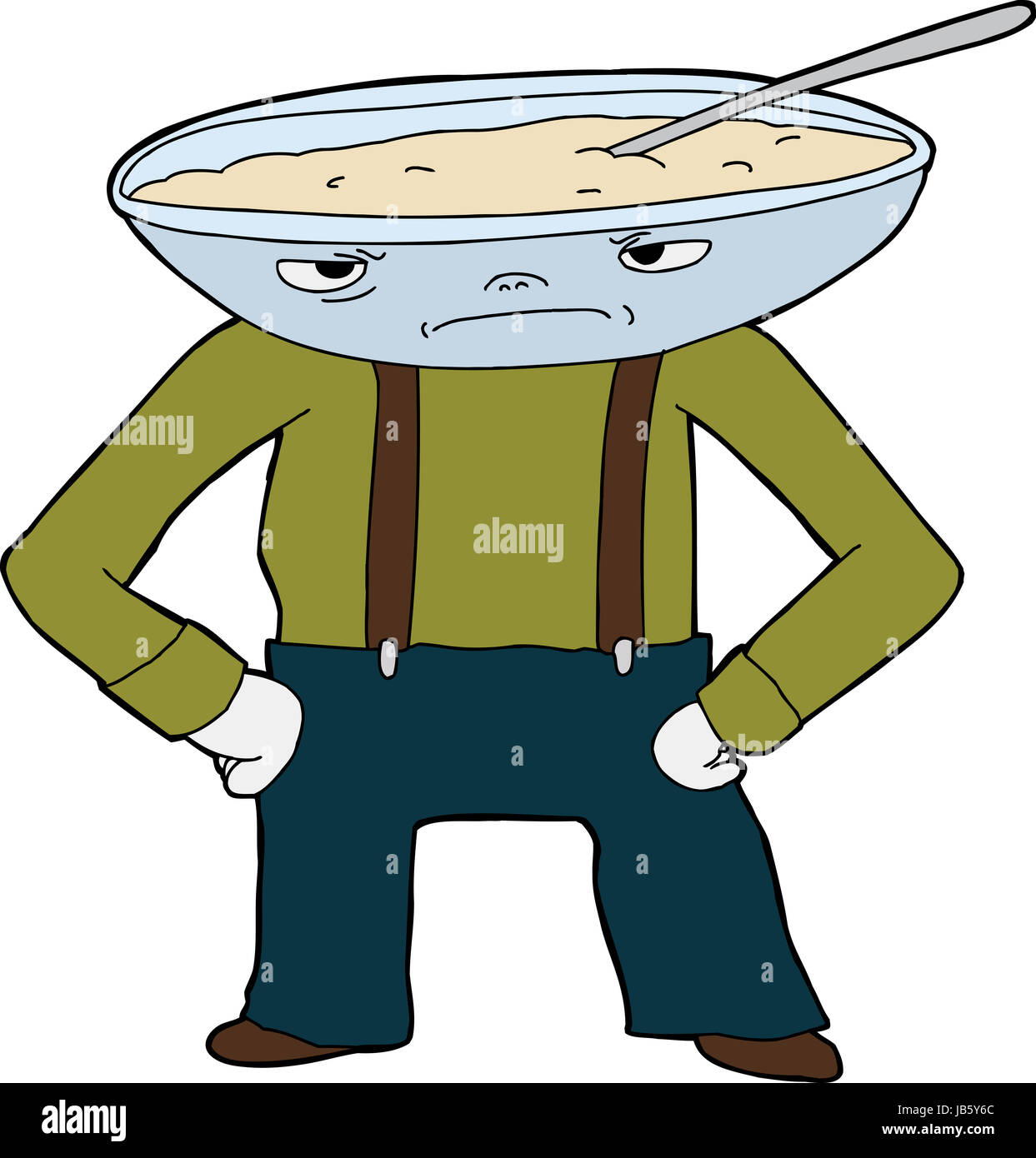 Chowderhead character with frown and hands on hips Stock Photo - Alamy