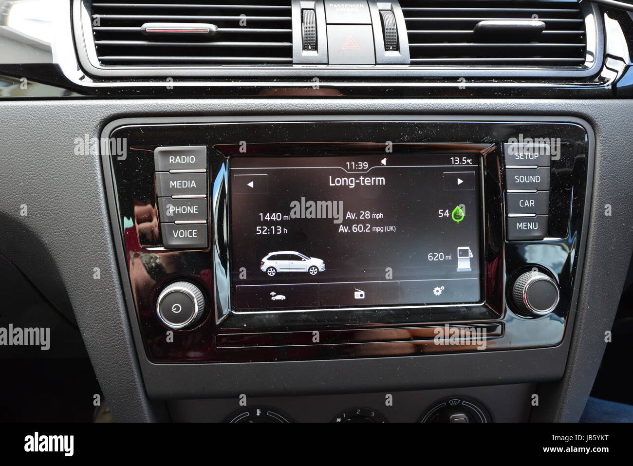 Car info screen Stock Photo - Alamy