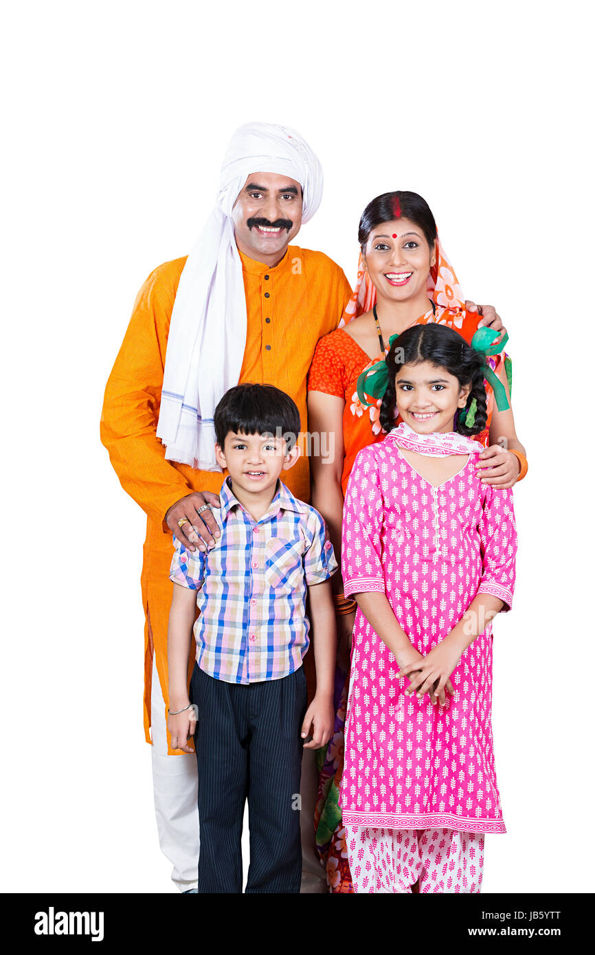 Indian farmer family standing hi-res stock photography and images - Alamy