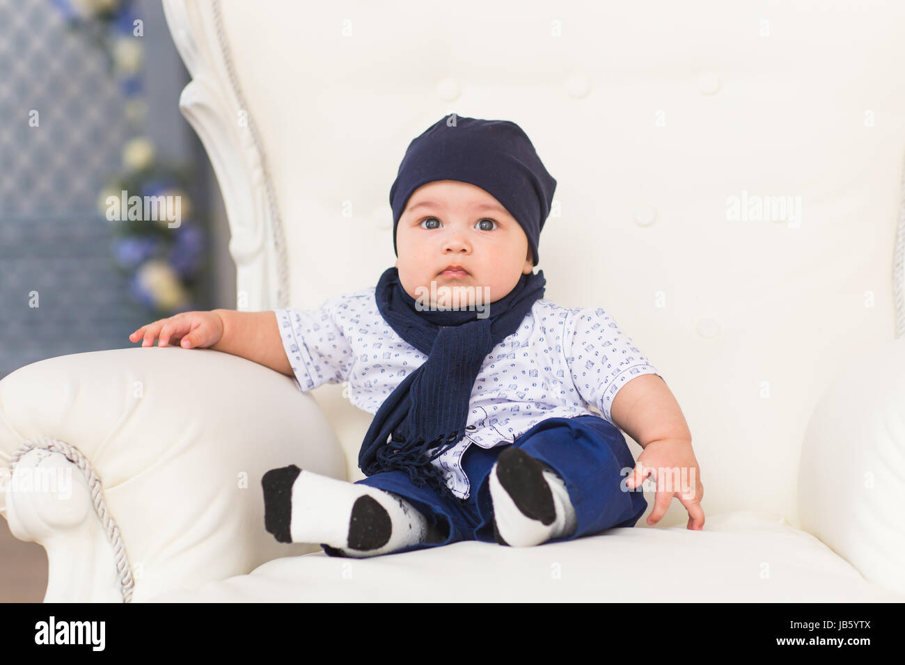 portrait of happy little baby boy smiling Stock Photo - Alamy