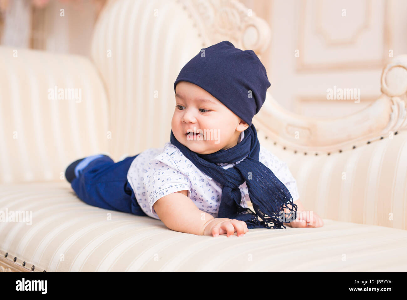 portrait of happy little baby boy smiling Stock Photo - Alamy