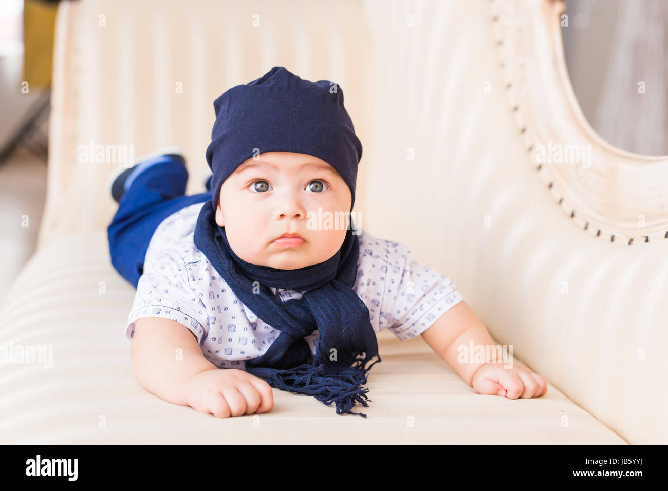 portrait of happy little baby boy smiling Stock Photo - Alamy