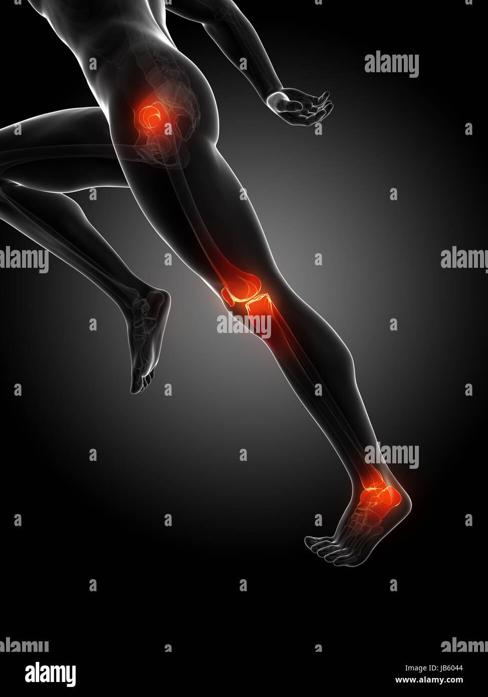 3d rendered illustration - runners joints Stock Photo - Alamy