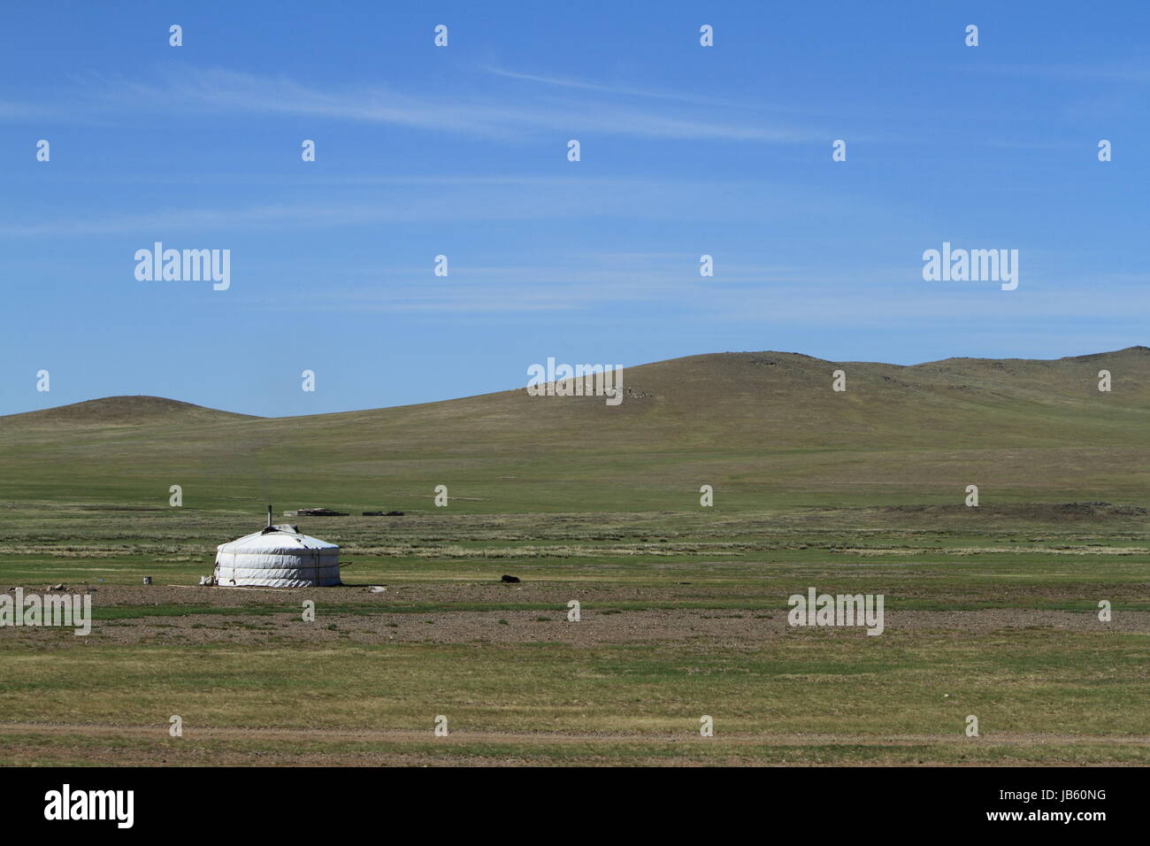 yurts and villages in the mongolian steppe Stock Photo - Alamy
