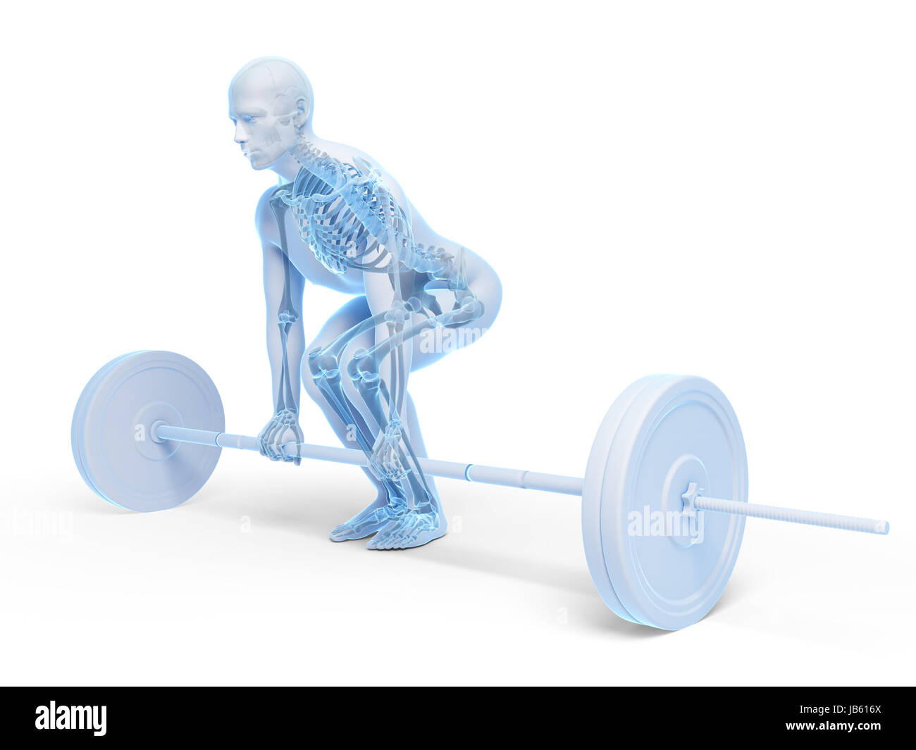 Correct lifting posture Cut Out Stock Images & Pictures - Alamy