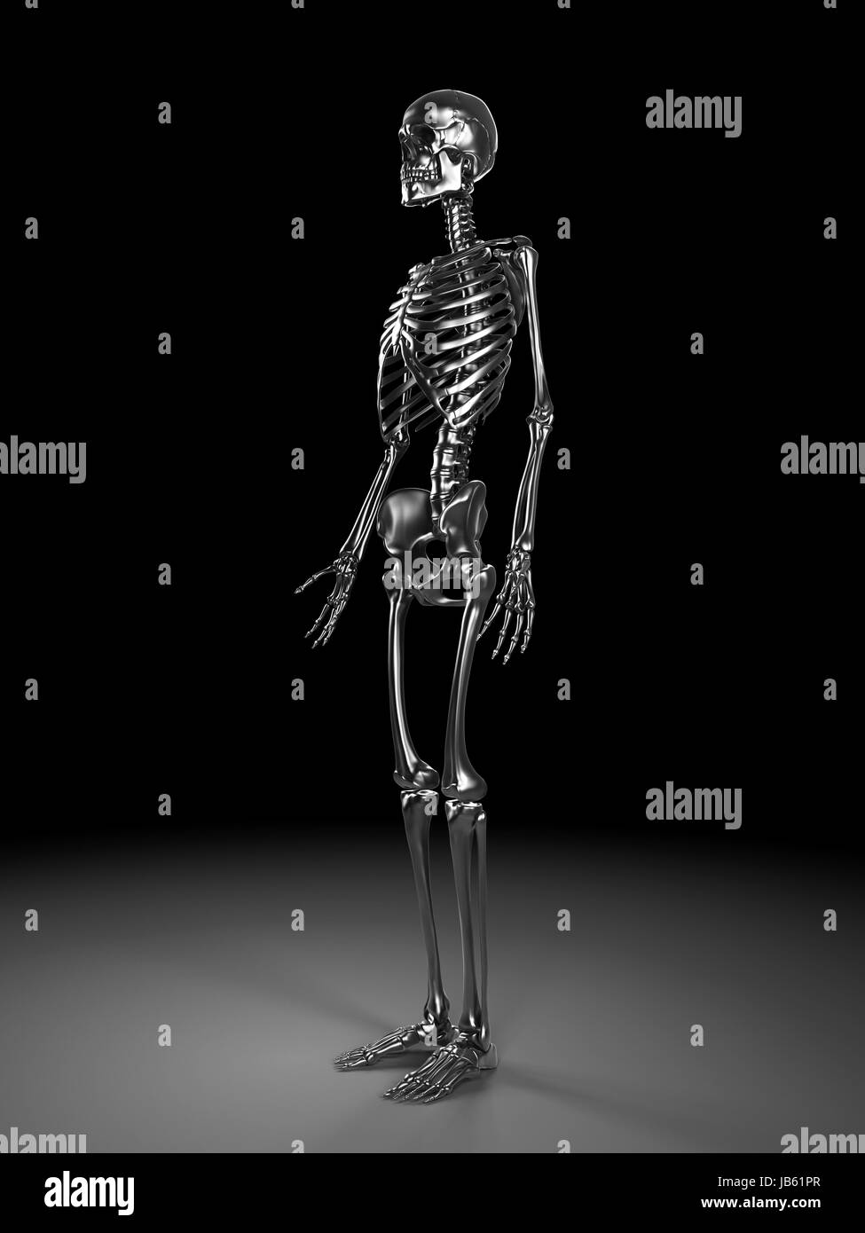 3d rendered illustration - metal skeleton Stock Photo - Alamy