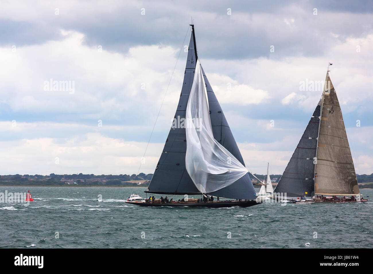 At the windward mark for the second time in Race 2 of the J Class ...