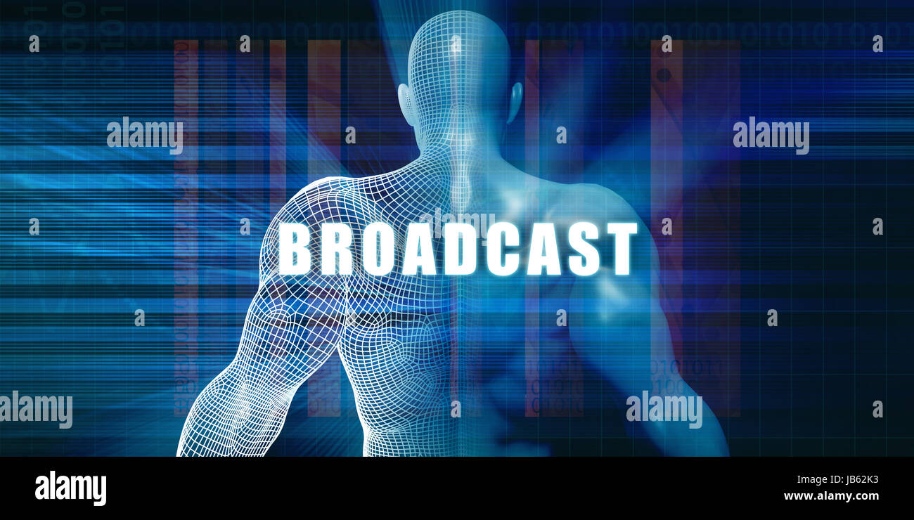 Broadcast as a Futuristic Concept Abstract Background Stock Photo - Alamy