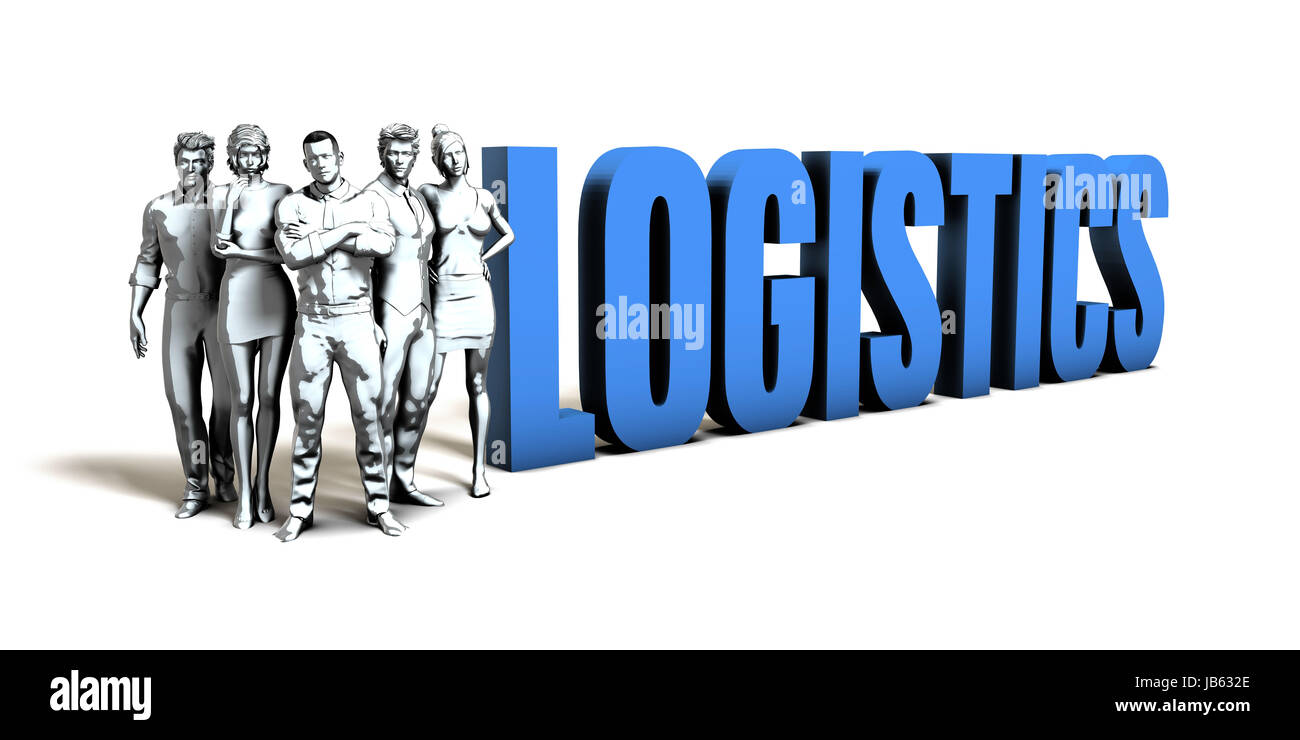 Logistics Business Concept as a Presentation Background Stock Photo - Alamy