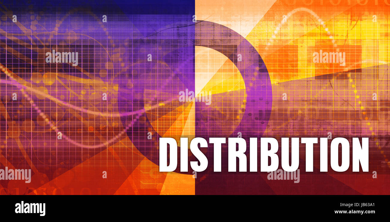 Distribution Focus Concept on a Futuristic Abstract Background Stock ...