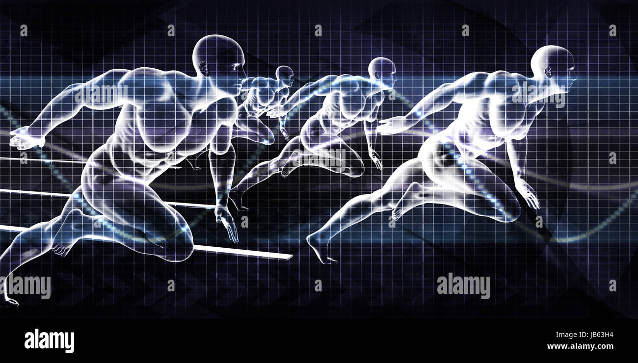 Running Business Men Chasing Success as Concept Stock Photo - Alamy