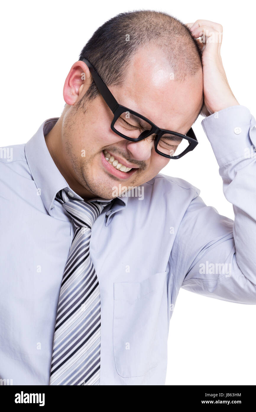 Asia businessman feel frustration Stock Photo - Alamy