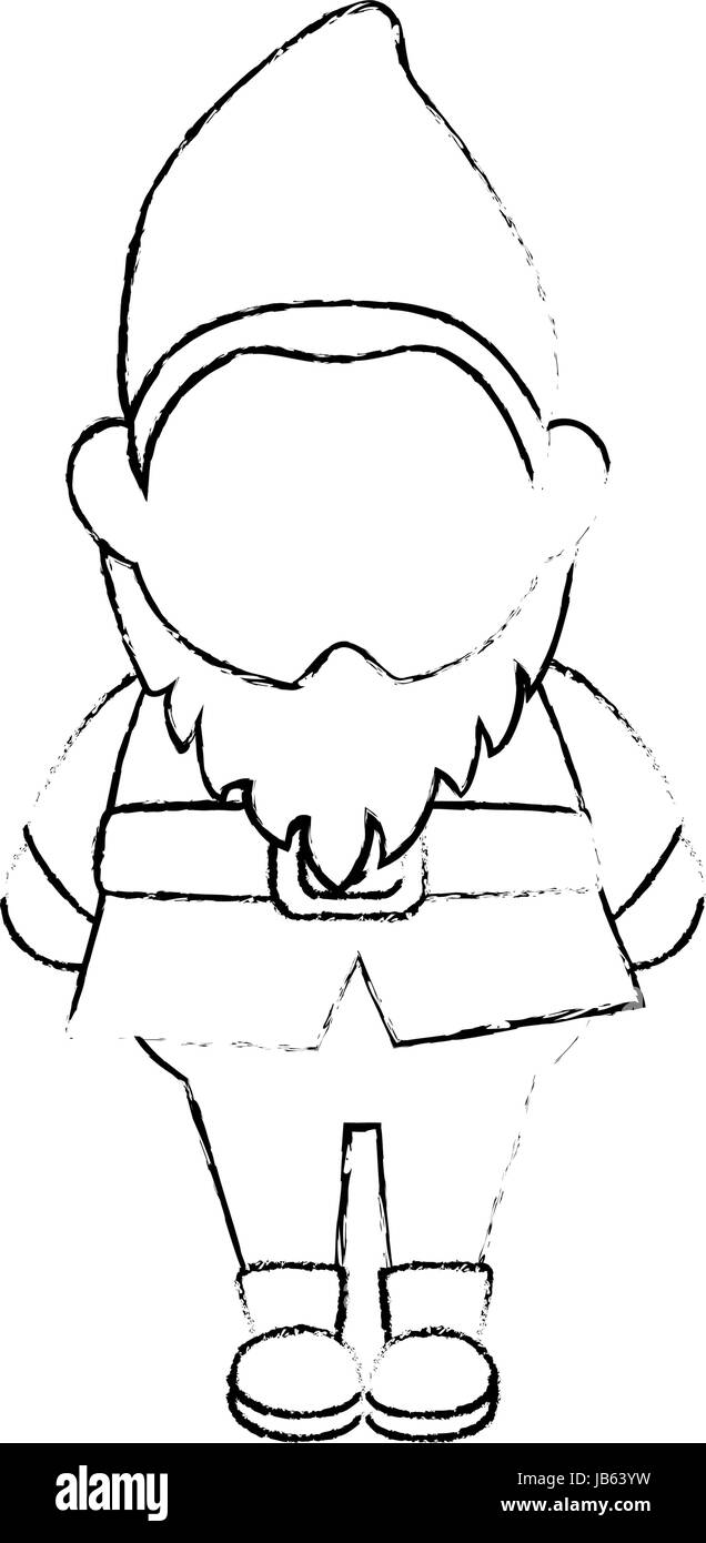 Garden gnome isolated Black and White Stock Photos & Images - Alamy