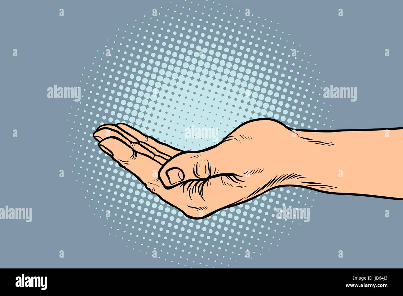 Begging hand illustration hi-res stock photography and images - Alamy