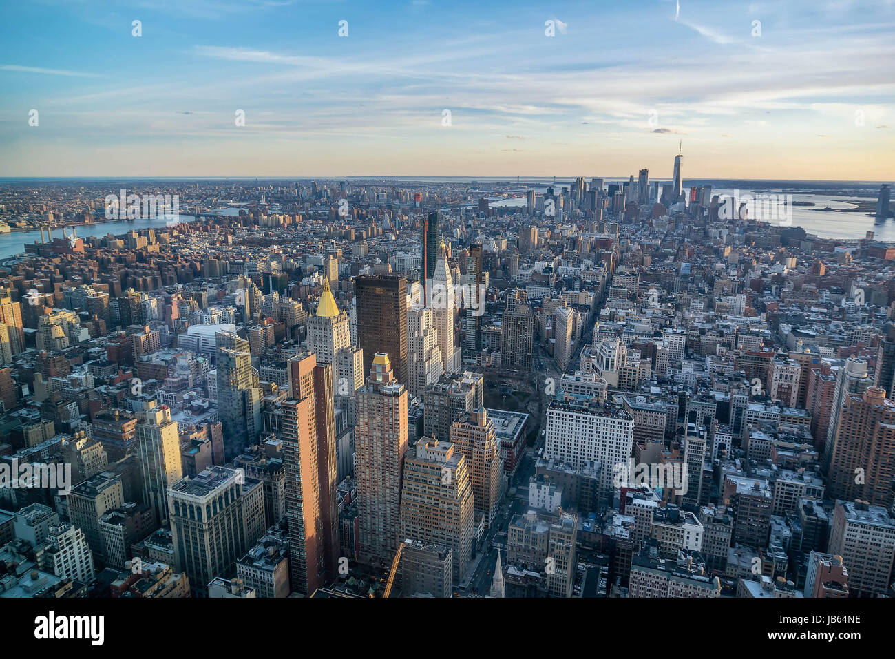 Manhattan skyline from above, New York City Stock Photo - Alamy
