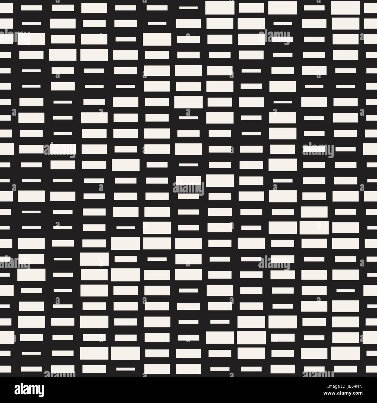 Vector Seamless Black And White Irregular Dash Rectangles Grid Pattern ...