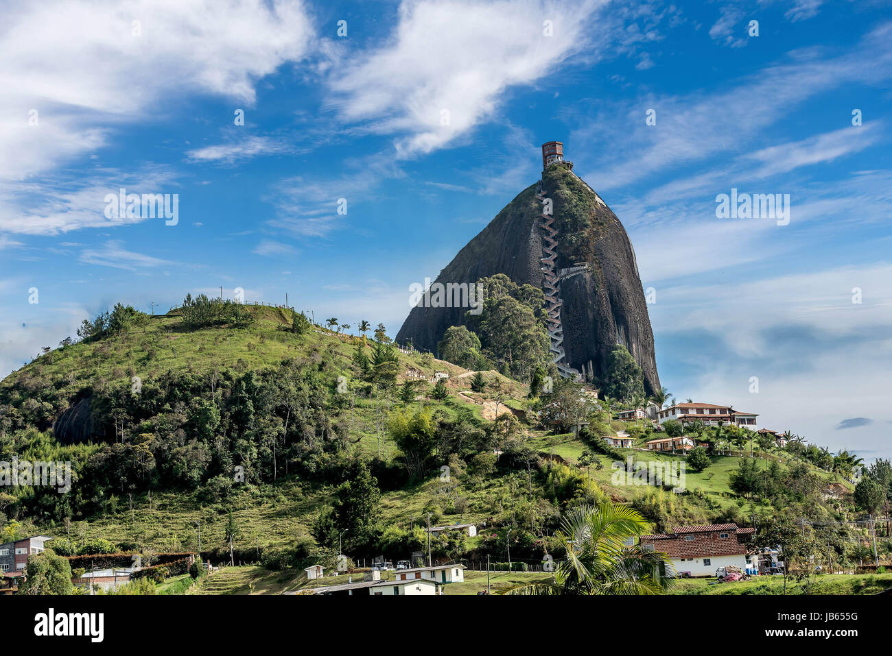 Rock of Guatape, Piedra de Penol, Colombia Stock Photo, Royalty Free ...