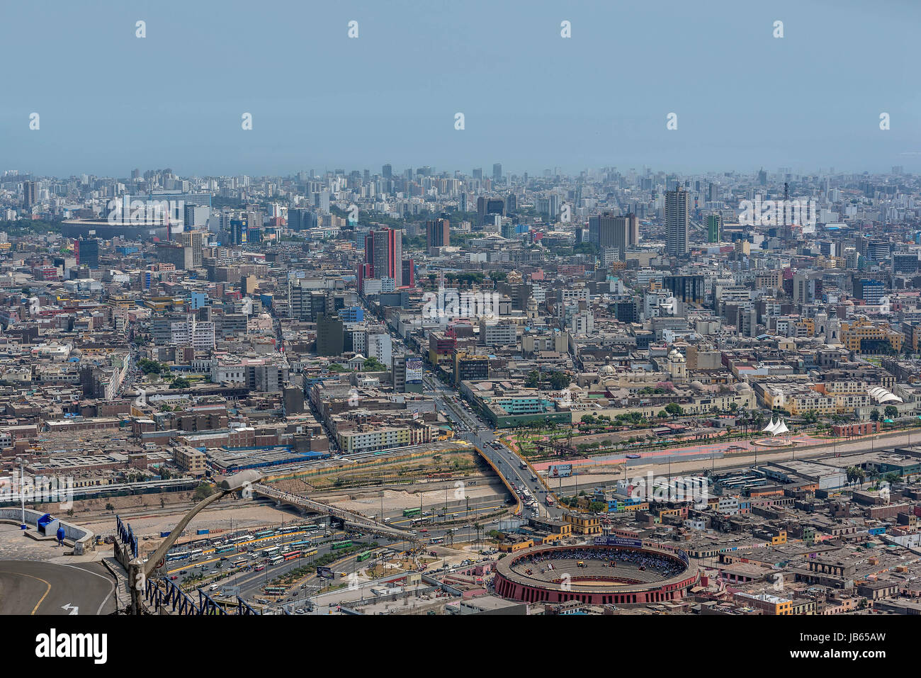 Aerial view of cityscape of Lima, Peru Stock Photo - Alamy