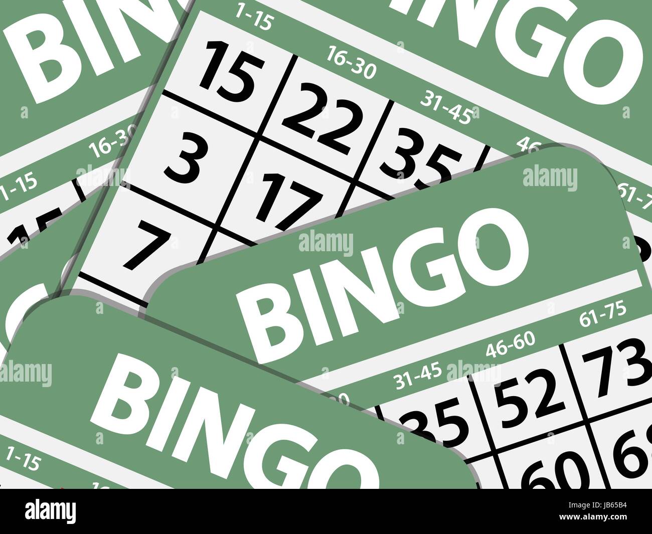 Green Bingo Cards Landscape Background with Shadows Stock Vector Image ...