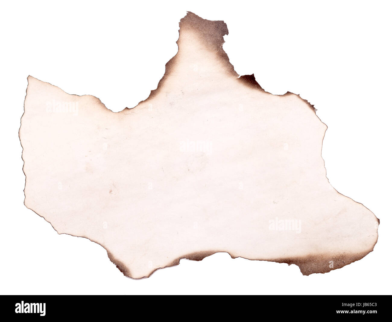 burnt paper isolated on white background Stock Photo - Alamy