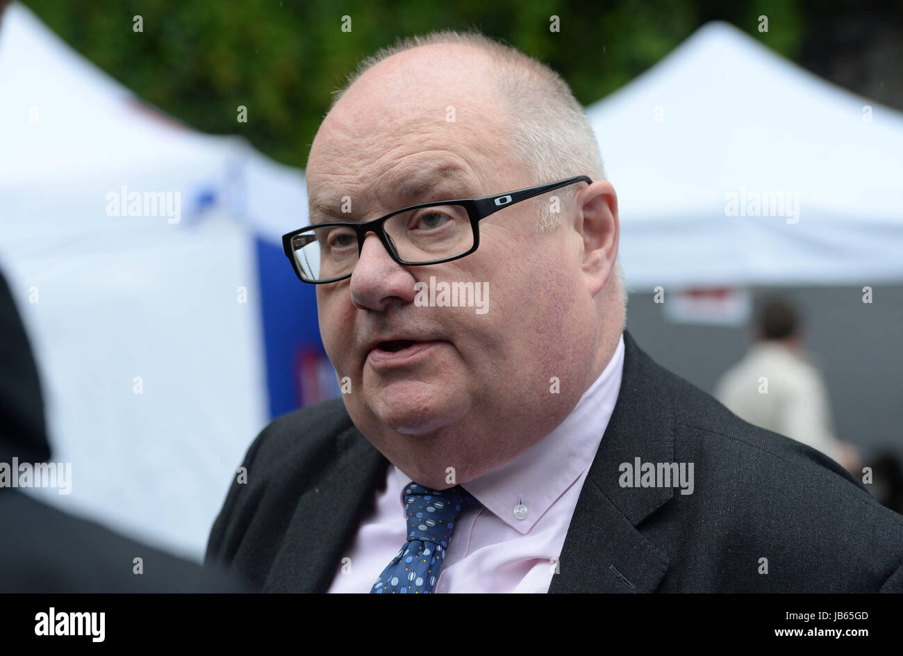 Conservative former cabinet minister Sir Eric Pickles speaking to media ...