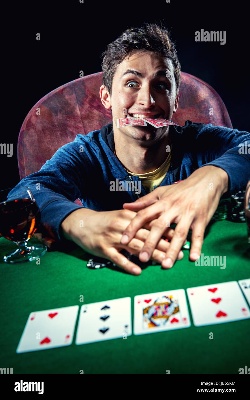 Man poker cards hi-res stock photography and images - Alamy