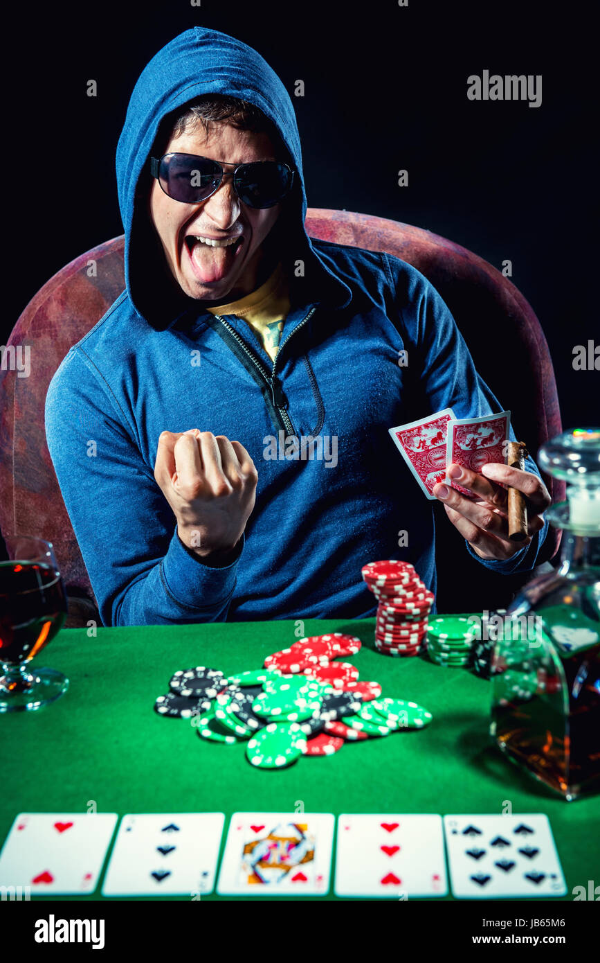 Man poker cards hi-res stock photography and images - Alamy