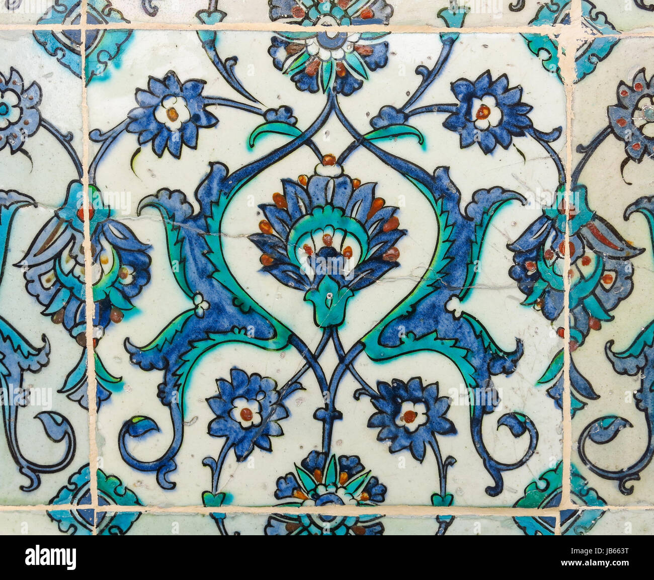 Beautiful decoration inside Topkapi palace. Ancient hand made Turkish ...