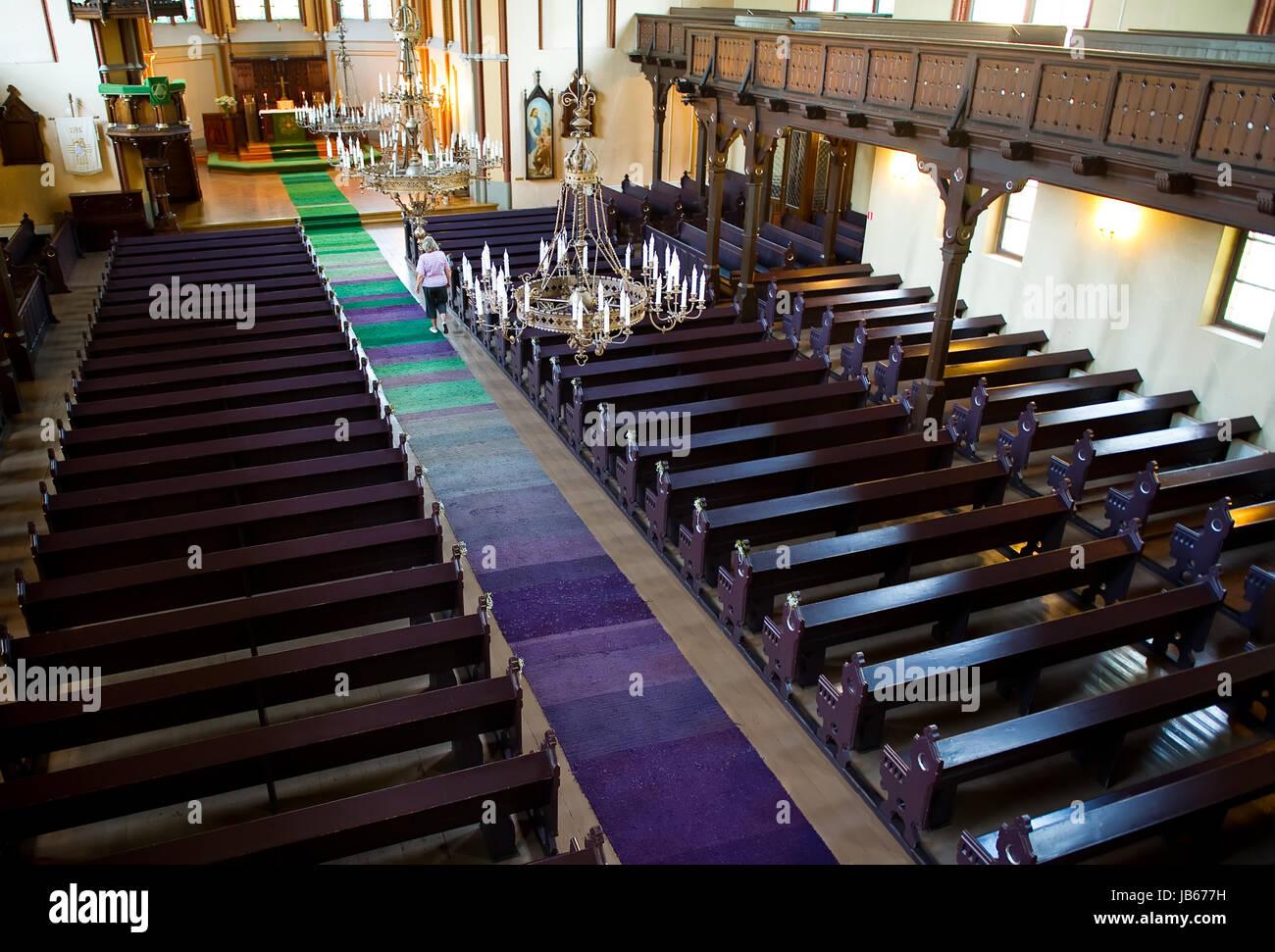 Interior of catholic church Stock Photo - Alamy