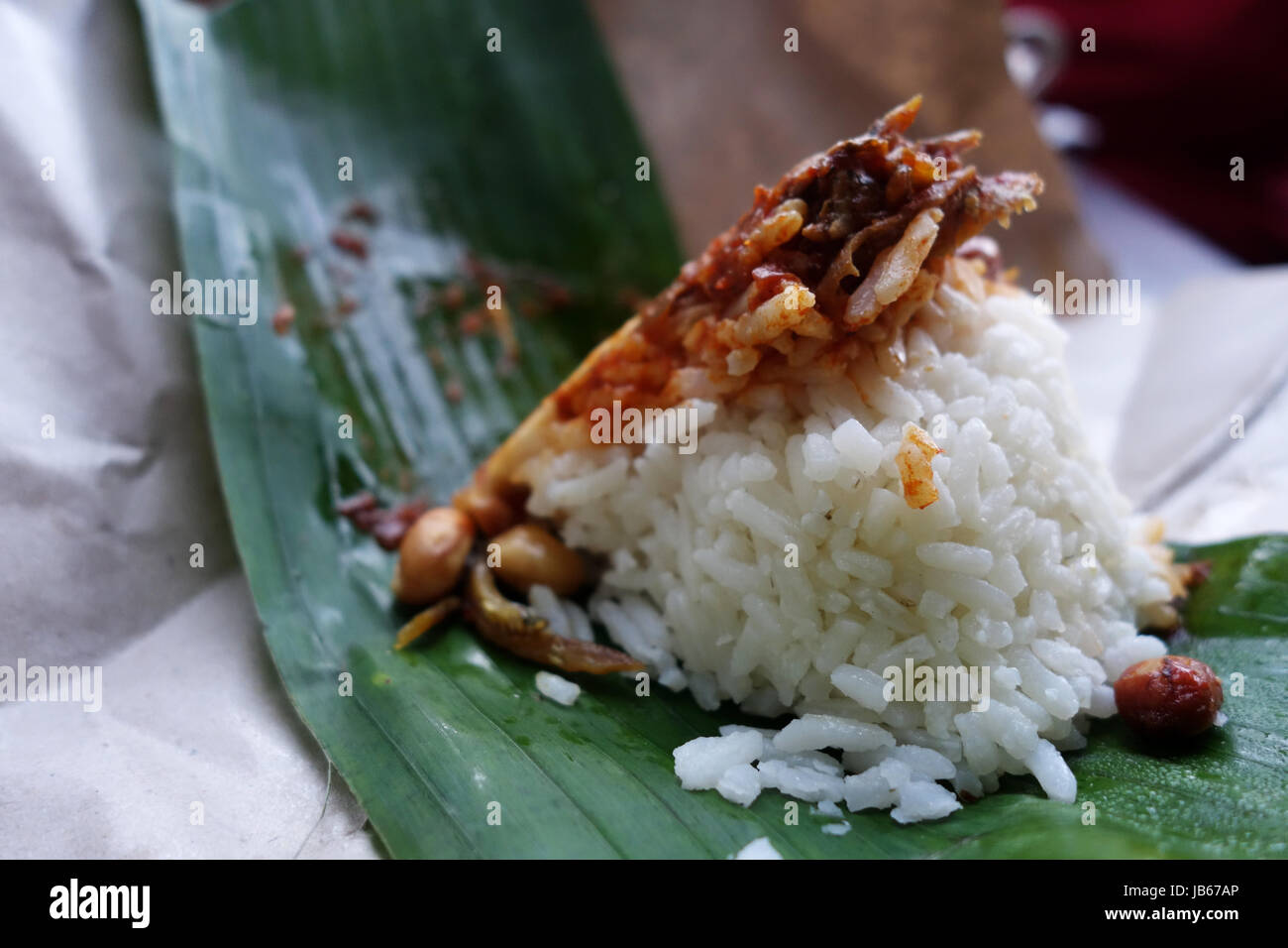 Traditional Malay food in Malaysia named nasi lemak Stock Photo - Alamy