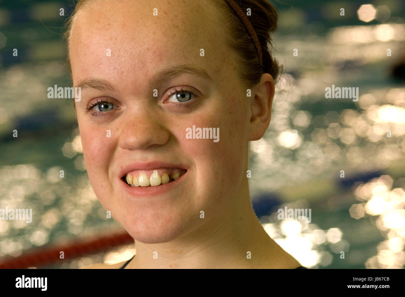 Ellie Simmonds Paralympic Swimmer At The Wales National Pool Swansea