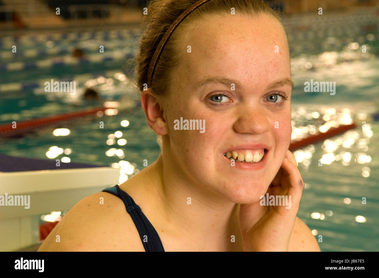 Ellie Simmonds, paralympic swimmer at the Wales National Pool, Swansea ...