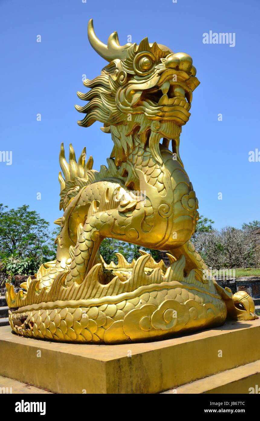 Golden dragon in Saigon, Vietnam Stock Photo - Alamy