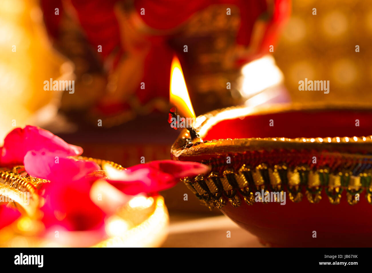 Diwali Festival Hinduism Illuminated Religion Diya Ligting Stock Photo ...