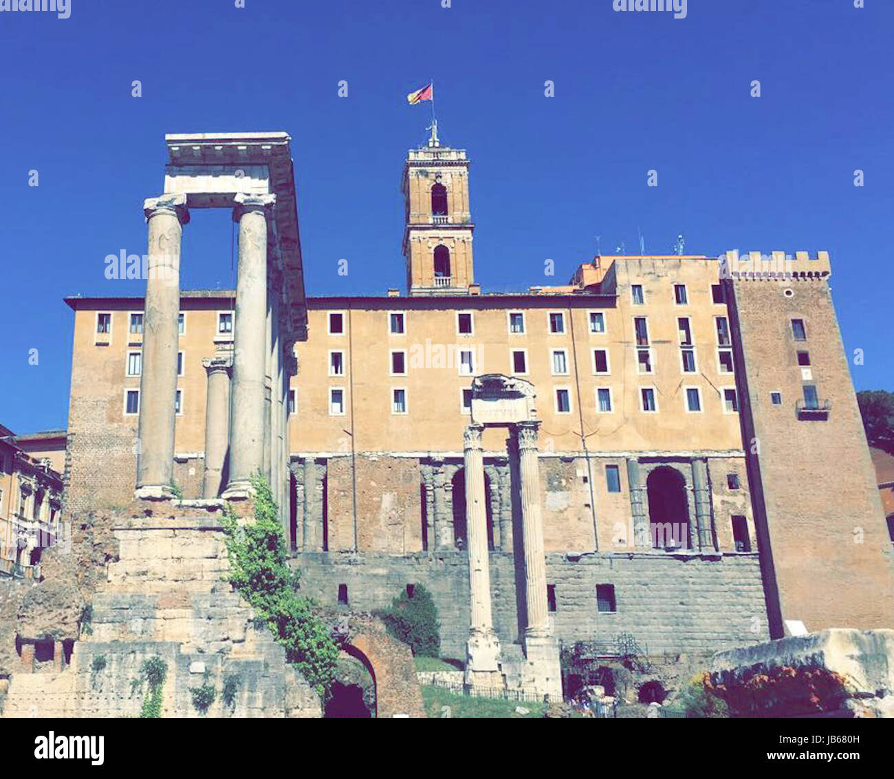 Structure inside the Roman Forum in Rome, Italy Stock Photo - Alamy