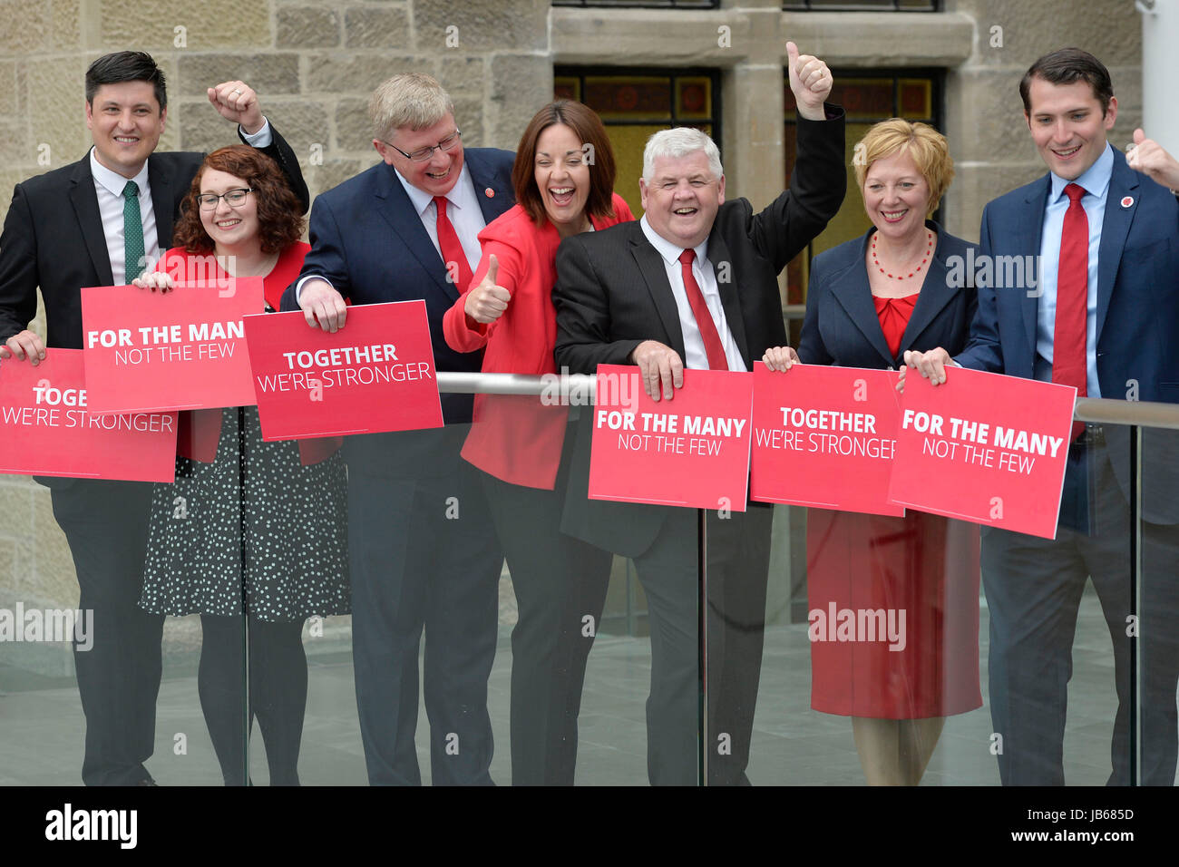 Scottish Labour MPs (left to right) Ged Killen, Danielle Rowley, Martin ...