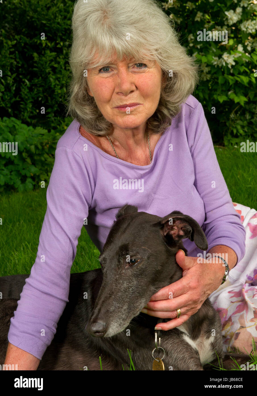 Dame Jilly Cooper at her home in Gloucestershire with greyhounds ...